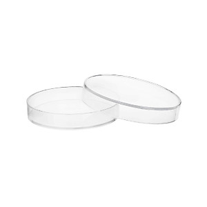12PK Plastic Petri Dishes with Lids - 2.9" Diameter, 0.5" Depth - Molded in Polypropylene - Reusable, Autoclavable - Translucent - Eisco Labs