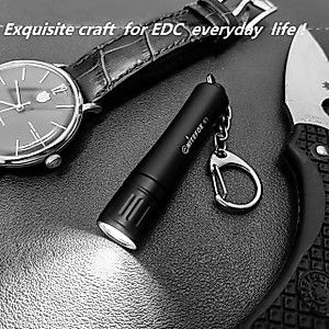 Nitefox Bright Keychain Flashlight K1,high Bright 150 lumens,as Small Flashlight Lantern Camp lamp Light,Waterproof Torch for EDC,Reading,Sleep,Dog Walking,Camping,Hiking (Black)