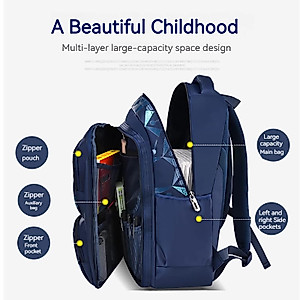 HANXIUCAO School Backpack for Boys Water Resistant School Bags Refrigerator Door Kids Elementary Primary Bookbags Mochilas Morrales Para Niños De 5 6 7 8 9 10 Años(Black)
