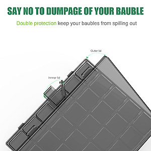 30 Packs Plastic Stackable Organizer Container with Lids, Mini Containers for Beads, Glitter, Slime, Paint or Seed Storage - Black (Black)