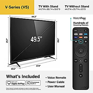VIZIO 49.5 inch Class 4K UHD LED SmartCast Smart TV V-Series V505-J09 (Renewed)