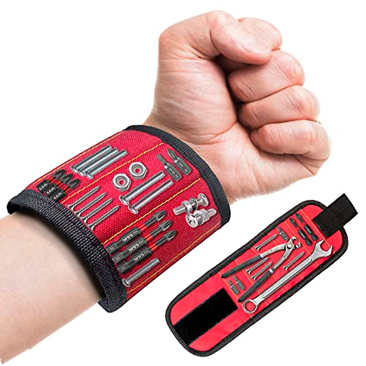 Stocking Stuffers Christmas Gifts for Men, Magnetic Wristband Tools with Magnetic Phillips Bits #2 Impact