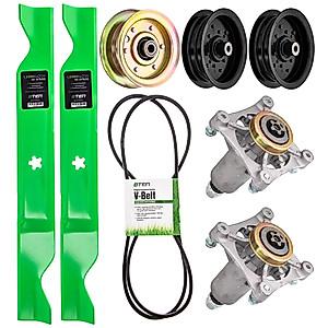 8TEN Deck Rebuild Kit for Husqvarna Poulan 46 inch 2246LS PP19H46 PP20VA46 PP22VH46 Blade Spindle Belt Idler