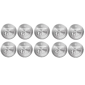 PANASONIC BATTERIES CR1620 BATTERY, LITHIUM, 3V, COIN CELL (10 pieces)