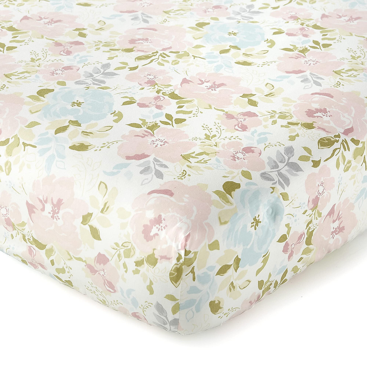 Levtex Baby Nest & Nod Amelia 3pc Bedding Set, Cotton, Pink, (Quilt, Dust Ruffle, Crib Fitted Sheet)