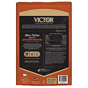 Victor Super Premium Cat Food – Mers Feline Dry Cat Food with Chicken, Beef, Pork and Fish Meal Proteins for Normally Active Cats – All Breeds and All Life Stages from Kitten to Adult, 5 lb