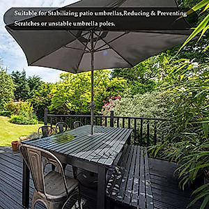 Ehiog Patio Table Umbrella Hole Ring and Cap Set, 2 Inch Silicone Transparent Umbrella Hole Ring Plug and Cap Set for Outdoor Patio Garden Beach Table Umbrella Plug (Brown - 2 Set)