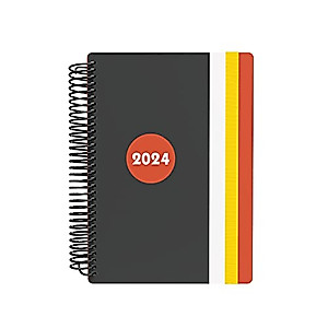 Collins Delta 2024 Diary A5 Day to a Page Diary (with Appointments) - Lifestyle Planner and Organiser for Office, Work, Personal and Home - January to December 2024 Diary - Daily - Orange - FP51.44-24
