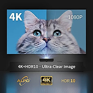 WEMAX Nova 4K UHD Ultra Short Throw UST Android TV Laser Projector with 100-Inch ALR Ambient Light Rejection UST Projector Screen