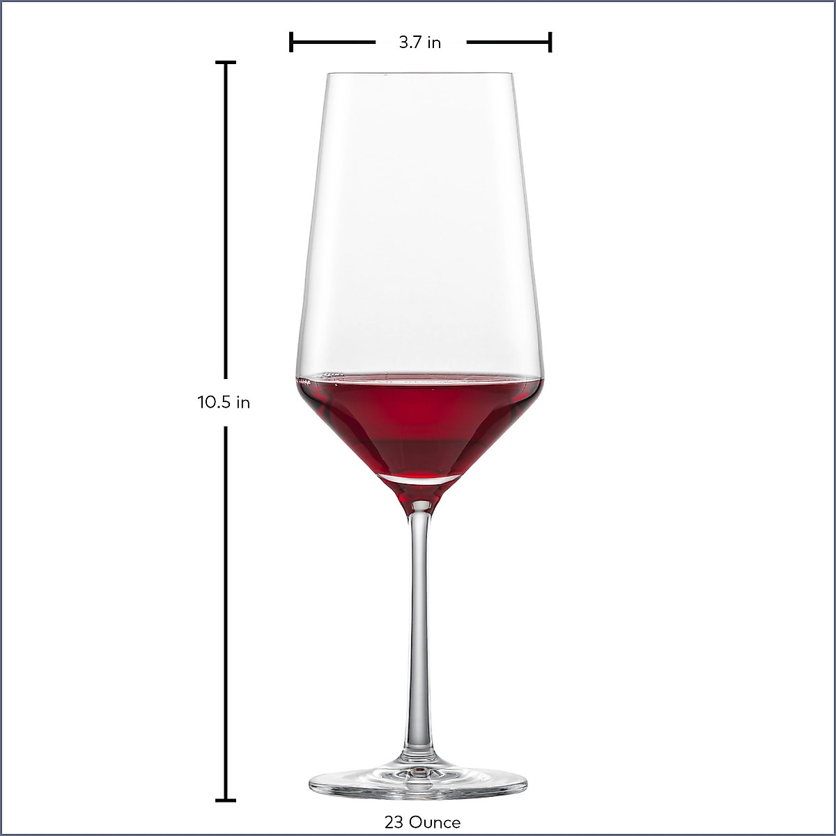 Schott Zwiesel Pure Tritan Crystal Stemware Glassware Collection, 6 Count (Pack of 1), Bordeaux Red Wine Glass