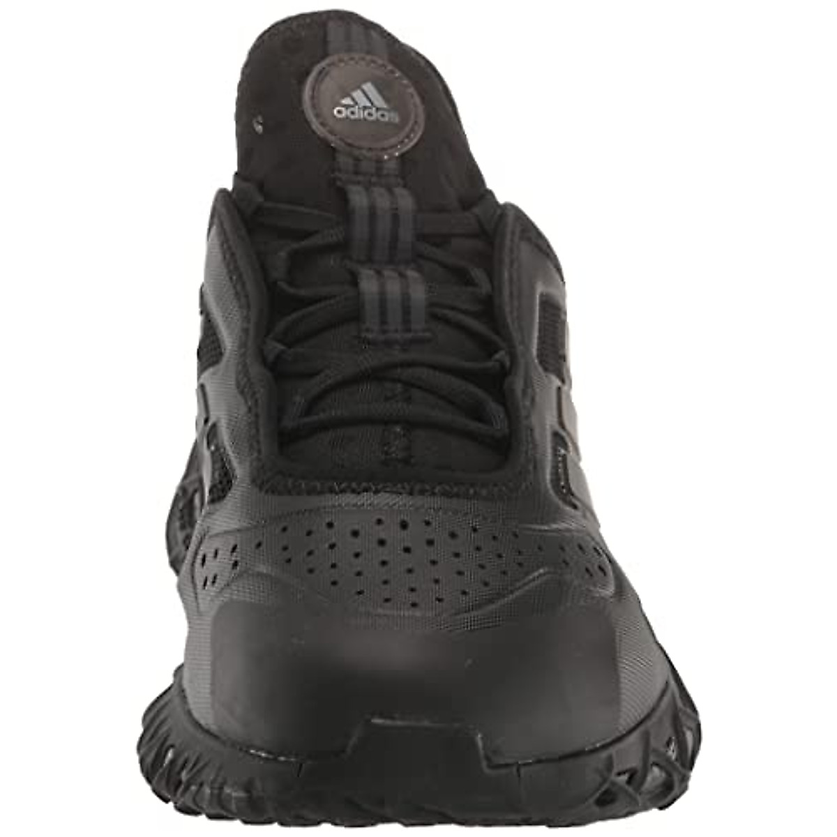 adidas Men's Web Boost Running Shoe, Black/Black Blue Metallic/Grey, 9