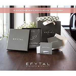 EFYTAL 40th Birthday Gifts Women, Sterling Silver Four Circle Necklace, Gifts for 40th Birthday Woman, Wife 40th Birthday Gift Ideas, Happy 40th Birthday, 40 Year Old Birthday Gifts for Women