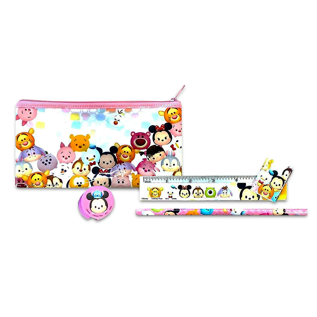 Lilo and Stitch Stitch Clear Backpack - Bundle Backpack for Girls 16 Inch, Stitch Stickers, More | Transparent Stitch Backpack for Kids School Supplies