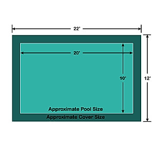 10' x 20' Rectangle Loop-Loc II Super Dense Mesh In-Ground Pool Safety Cover