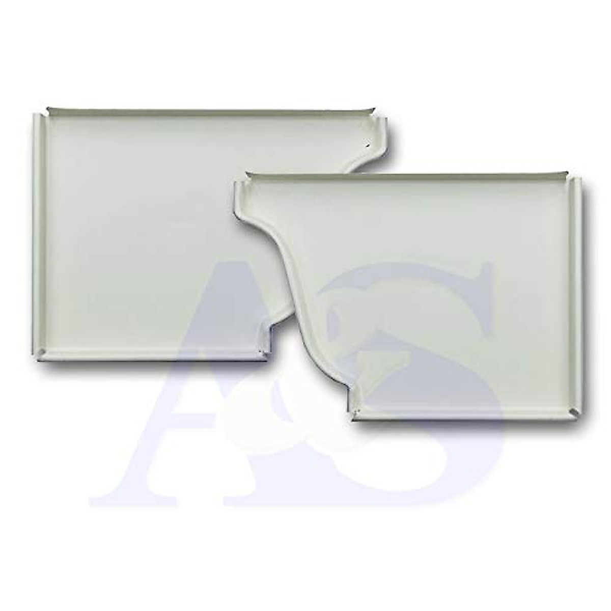 6" K Style Gutter Aluminum End Cap (30⁰ White) (Pair (1L / 1R))