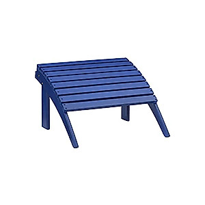 Linon Jayde Blue Adirondack Outdoor Ottoman