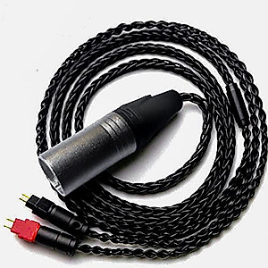 Balanced XLR 4Pin Cable for HD545 HD565 HD580 HD650 HD600 HiFi Cable Made with an Improved 100-strand Soft Teflon Coated Silver Plated Copper Wire 1.8m/5.9ft