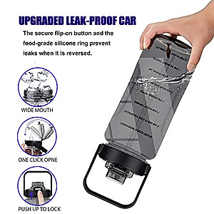 futaiphy Half Gallon Water Bottle With Sleeve 64oz (2L) Inspirational Water Bottle With Straw and Time Stamp, Drinkable Leak-Proof Tritan BPA-Free Bottle, Large Water Jug for Gym,Sports Bottles