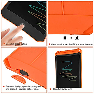 LEYAOYAO LCD Writing Tablet, Colorful Drawing Tablet with Protect Bag, Kids Drawing Pad 8.5 Inch Doodle Board,Toddler Boy and Girl Learning Toys Gift for 3 4 5 6 Years Old (Orange)