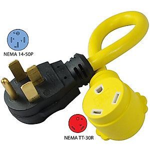Conntek 14315 50A Male to 30A Female RV Power Pigtail Adapter