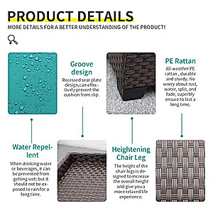 Valita Outdoor PE Wicker Chaise Lounge Set Patio Rattan Adjustable Reclining Lounge Chairs with Cushions and Matching Storage Table, Turquoise