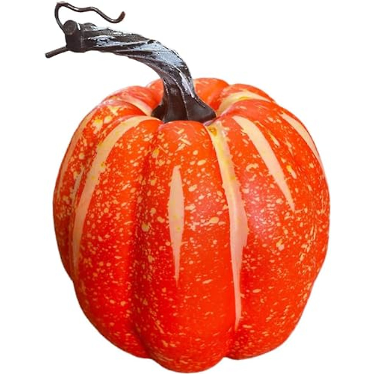 Lifelike Harvest Pumpkin Foam Pumpkin Figurine Artificial Pumpkin Ornament Thanksgiving Fake Pumpkins for Halloween Thanksgiving Home Decor - Orange