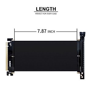 EZDIY-FAB New PCI Express 16x Flexible Cable Extension Port Adapters, High Speed PCIE Riser Cable 90 Degrees, Fit with FD R6 Case -20cm