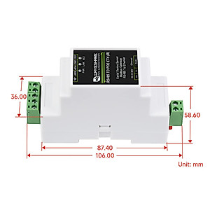 Industrial Serial Server RS485 to RJ45 Ethernet, Bi-Directional Transmission, Modbus MQTT Gateway,Rail-Mount Support, TCP Server/TCP Client/UDP Mode/UDP Multicast Multi Communication Modes