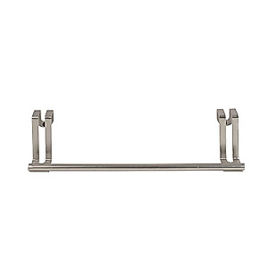 Spectrum Diversified Door Bar No-Installation Kitchen, Cabinet Rack With Padded Brackets, Bathroom Towel Stand, Brushed Nickel
