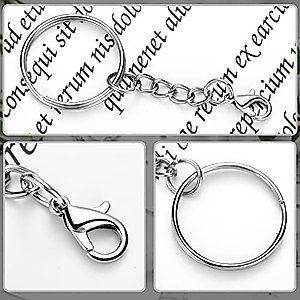 Sasylvia 100 Pcs Keychain Rings with Chain Key Chain Making Kit Include Split Key Ring with Chain, Open Jump Rings, Lobster Clasp, Keychain Ring for Crafts Jewelry Making Supplies, Silver