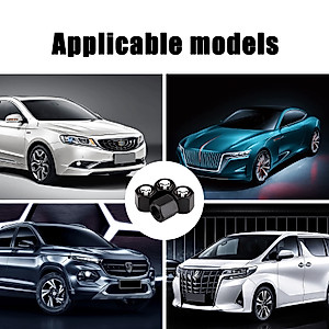 Fogfar 4 Pack Car Valve Stem Caps, Skull Tire Air Valve Caps for Car, Universal Tire Wheel Rim Dust Covers (Black & White)