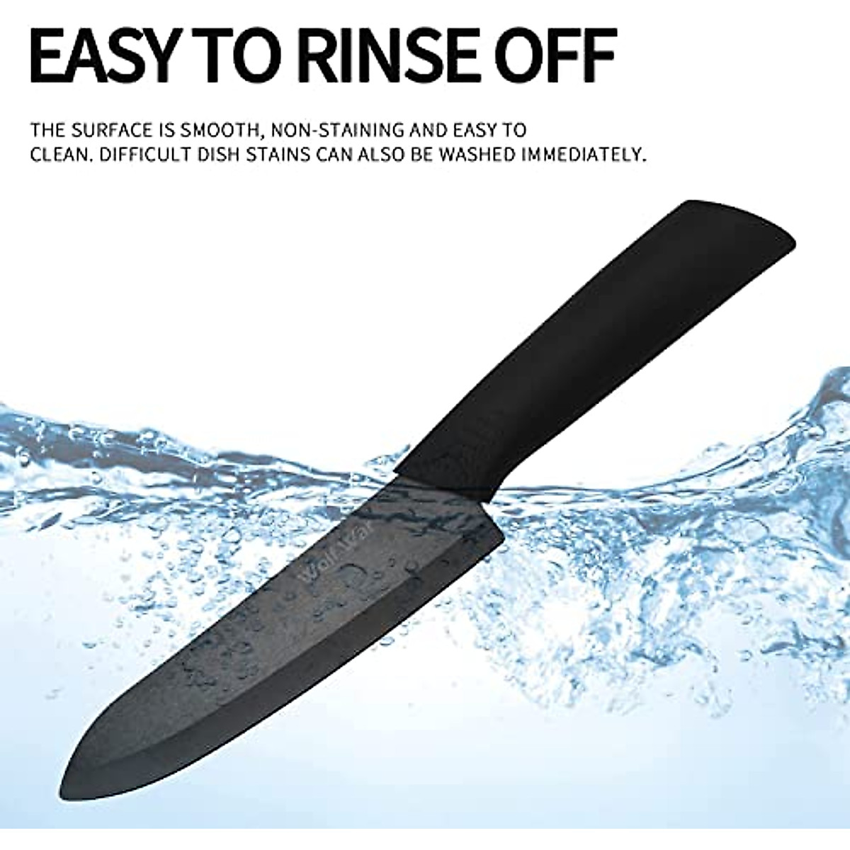 Kitchen Ceramic Knife Set Professional Knife With Sheaths, Super Sharp Rust Proof Stain Resistant (6" Chef Knife, 5" Utility Knife, 4" Fruit Knife, 3" Paring Knife, One Peeler)