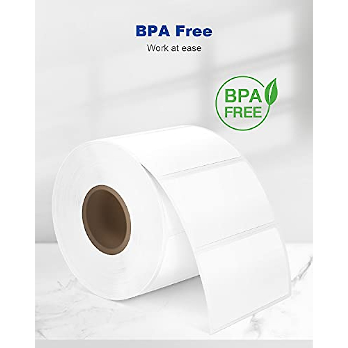 POLONO Shipping Label Printer, 4x6 Thermal Label Printer for Shipping Packages, Commercial Direct Thermal Label Maker, 2.25”x1.25” Direct Thermal Label (1000 Labels, White