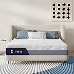 Avenco Queen Mattress, 10 Inch Gel Memory Foam Mattress for Fresh Sleep & Pressure Relief, Medium Firm Queen Size Mattress with Motion Isolation, CertiPUR-US Certified
