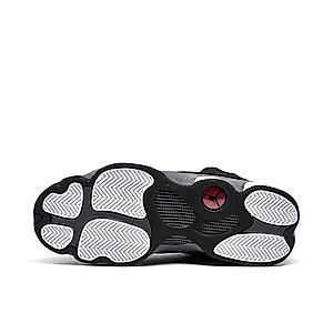 Nike Boy's Air Jordan 13 Retro (Big Kid) Black/University Red/Flint Grey/White 6 Big Kid M