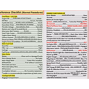 Robinson 44 Helicopter Quick Reference Checklist