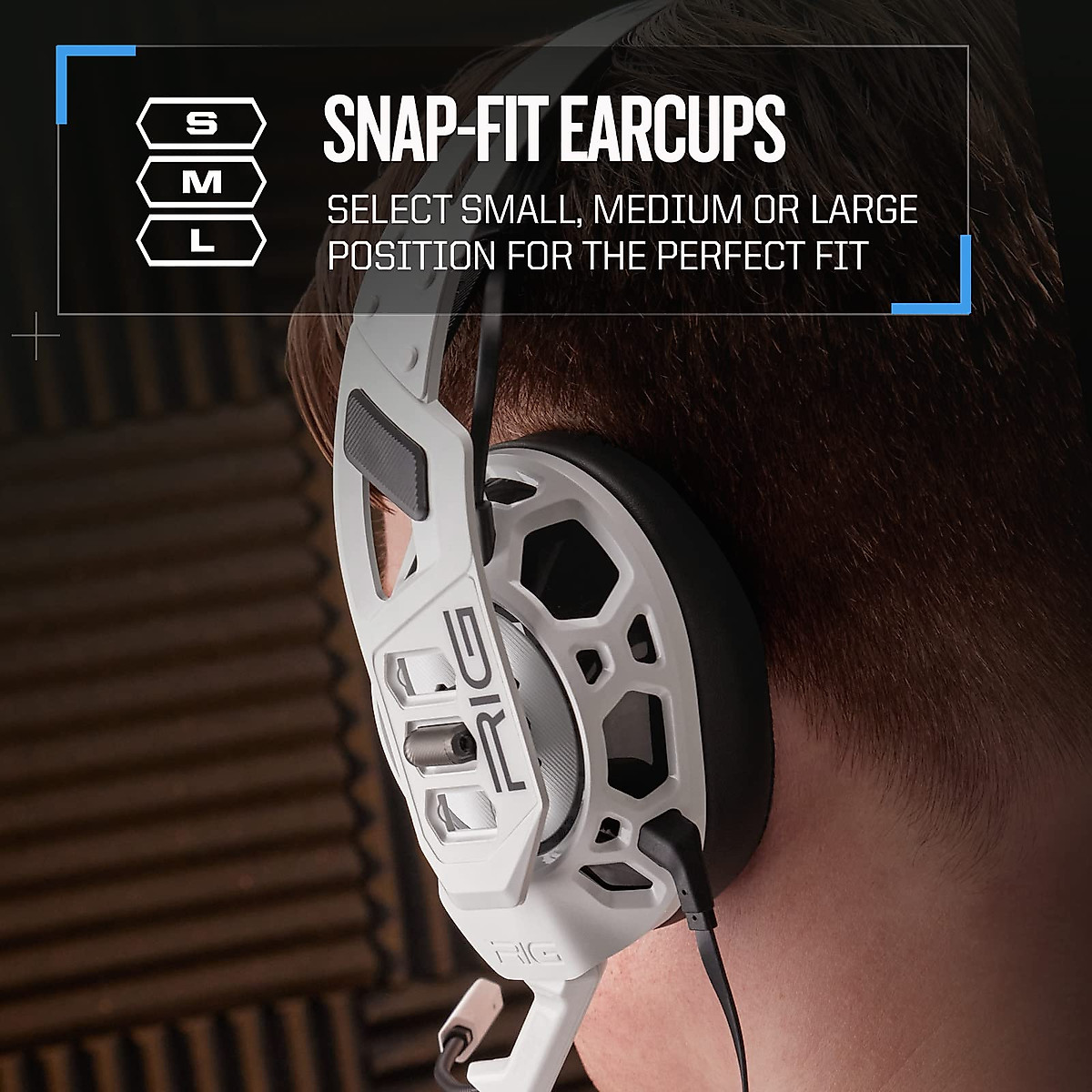 RIG 500 PRO HS GEN 2 Competition Grade PlayStation Gaming Headset for PS4, PS5 and Nintendo Switch - 50mm Speaker Drivers - Flip-to-Mute Microphone - White