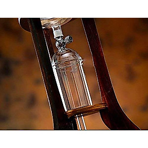 Nispira Iced Coffee Cold Brew Drip Tower Coffee Maker Wooden, 6-8 cup