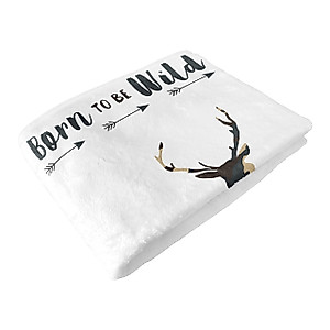 Sweet Jojo Designs Woodland Camo Deer Boy Milestone Blanket Monthly Newborn First Year Growth Mat Baby Shower Memory Keepsake Gift Picture - Beige Green Black Rustic Forest Animal Camoflauge Arrows