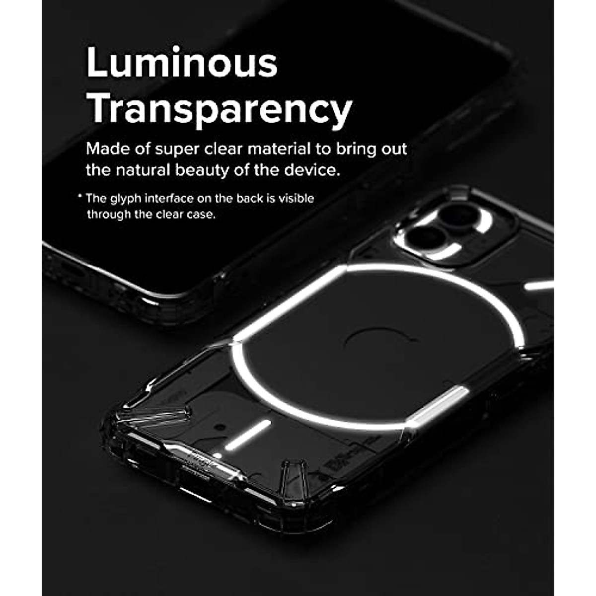 Ringke Fusion-X [Anti-Scratch Dual Coating] Compatible with Nothing Phone 1 Case, Transparent Augmented Bumper Shockproof Cover Designed for Nothing Phone (1) - Clear