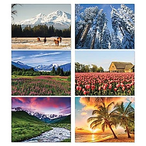 2024 Seasons Wall Calendar, 12-Inch x 9-Inch Size Closed, 18-Inch Size Open, Large Bookstore-Quality, Spiral-Bound Hanging Monthly Wall Calendars for Kitchen & Office, by Current