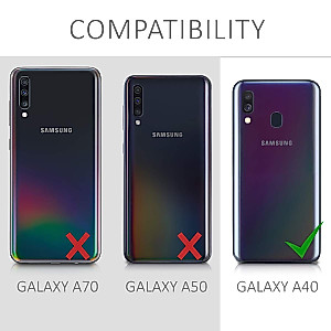 kwmobile Case Compatible with Samsung Galaxy A40 Case - Soft Slim Protective TPU Silicone Cover - Antique Pink Matte