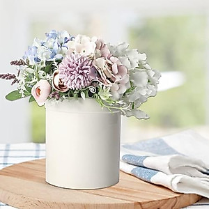 MEIGUI Ceramic Kitchen Utensil Holder, Utensil Crock Large Utensils Holder for Kitchen Decor, Cooking Tool Utensils Caddy for Countertop, Pure White