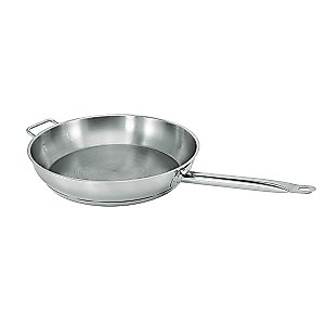 Update International 8" Induction Ready Natural Finish Stainless Steel Fry Pan