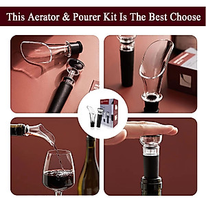 Fathers Day Dad Gifts from Daughter, Mothers day Cool Gifts for Mom Wife, Wine Stoppers for Wine Bottles, Aerator and Pourer Wine Accessories Gifts for Wine Lovers House Warming Gifts for Husband Men