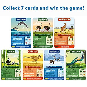 Skillmatics Card Game - Guess in 10 Animal Planet, Gifts for 6 Year Olds and Up, Quick Game of Smart Questions, Fun Family Game