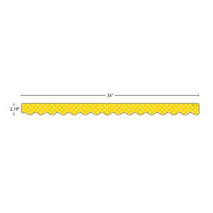 Teacher Created Resources Yellow Mini Polka Dots Border Trim, Yellow (4668)