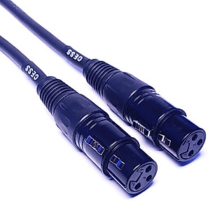 CESS-043 XLR Right-Angle Male to Straight Female Microphone Extension Cable, 2 Pack