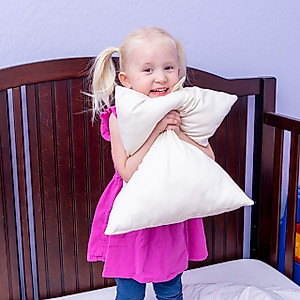 Sleep Artisan Organic Toddler Pillow - Machine Washable Organic Cotton Cover with Safe Toxic-Free Fill, Kids Small Toddler Pillow for Travel & Napping, Handmade in USA, 13" x 18"