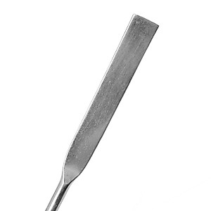 Micro Spatula Spoon, 5.9" - Stainless Steel, Polished - One 0.2" Flat End, One 0.2" Scoop End - Eisco Labs